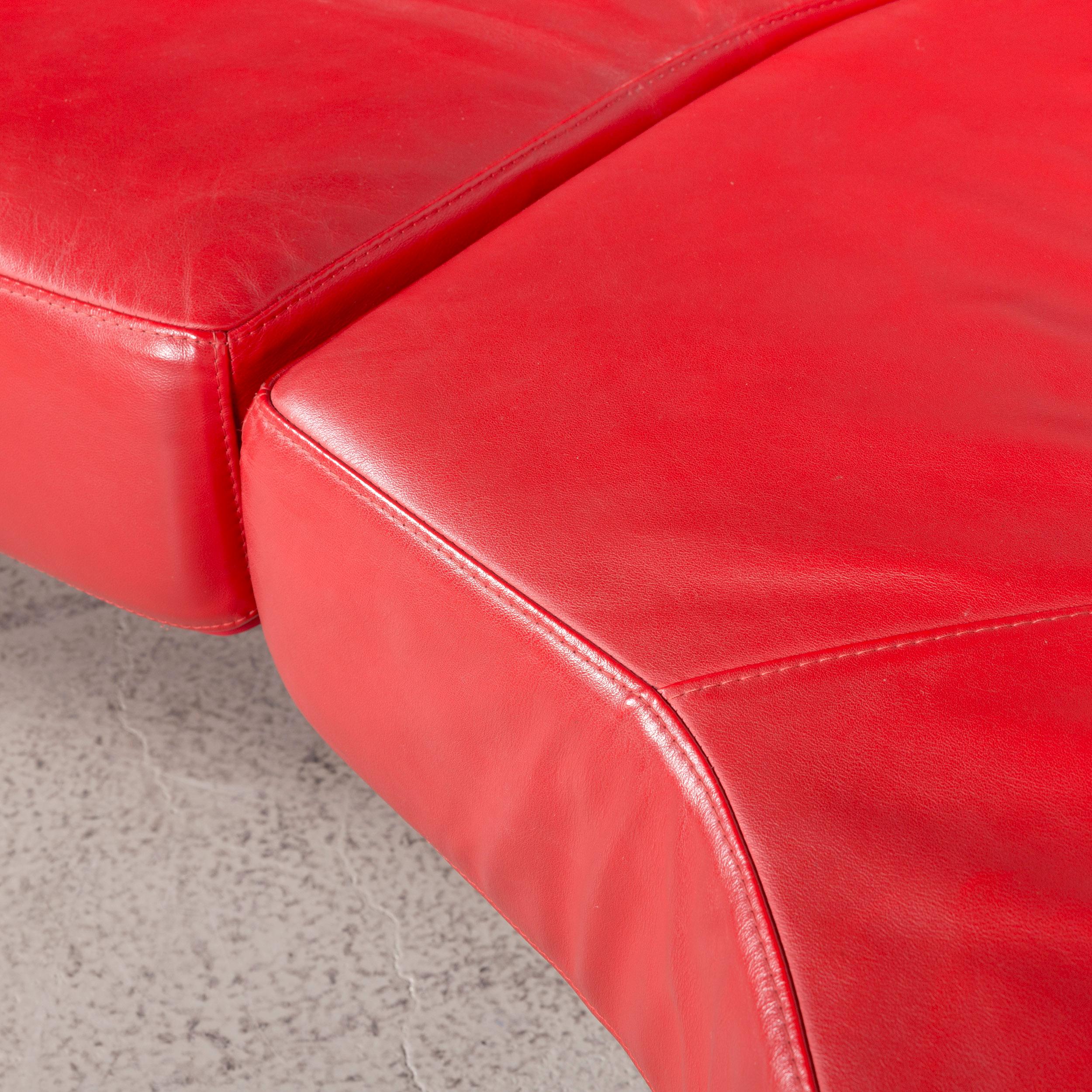 Edra Flap Designer Leather Sofa Red Corner Sofa Real Leather Couch ...