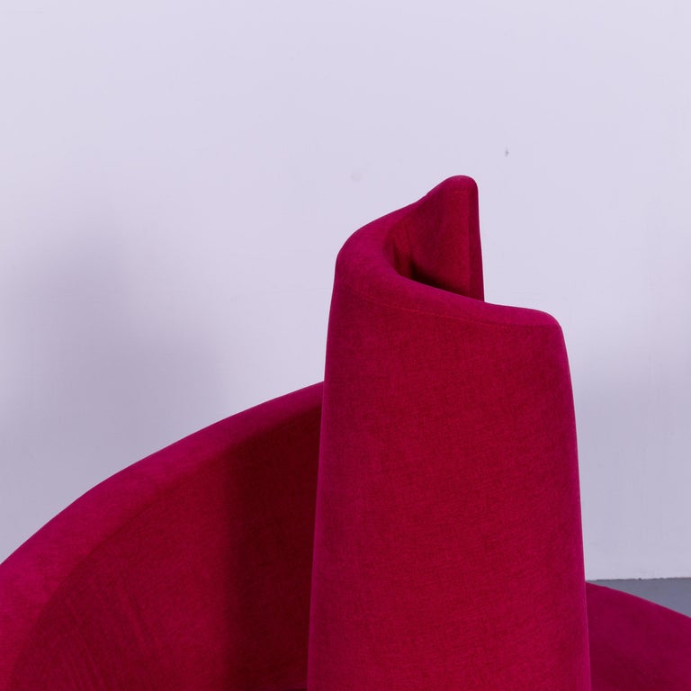 Edra Tatlin Designer Fabric Sofa Pink Four-Seat Couch at 1stDibs