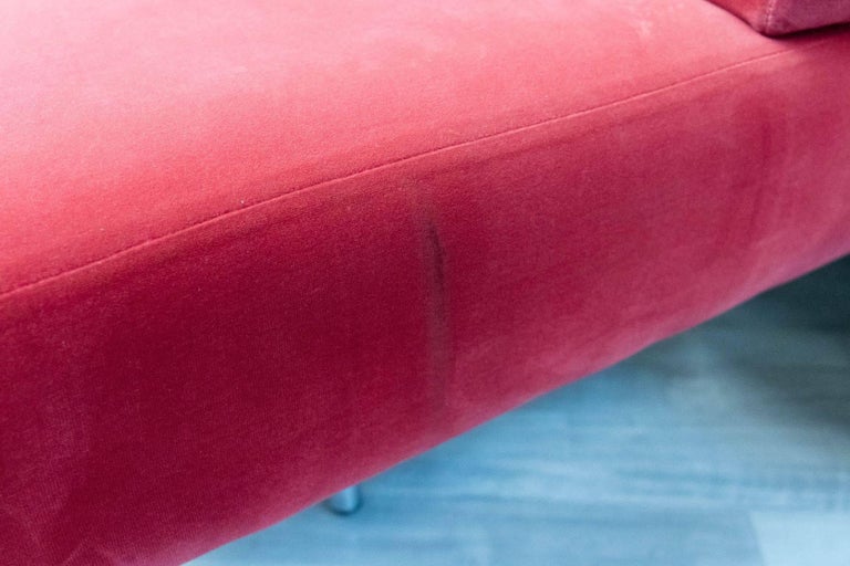 Edra "Tatlin" Round Red Sofa, Italy, 1989 at 1stDibs