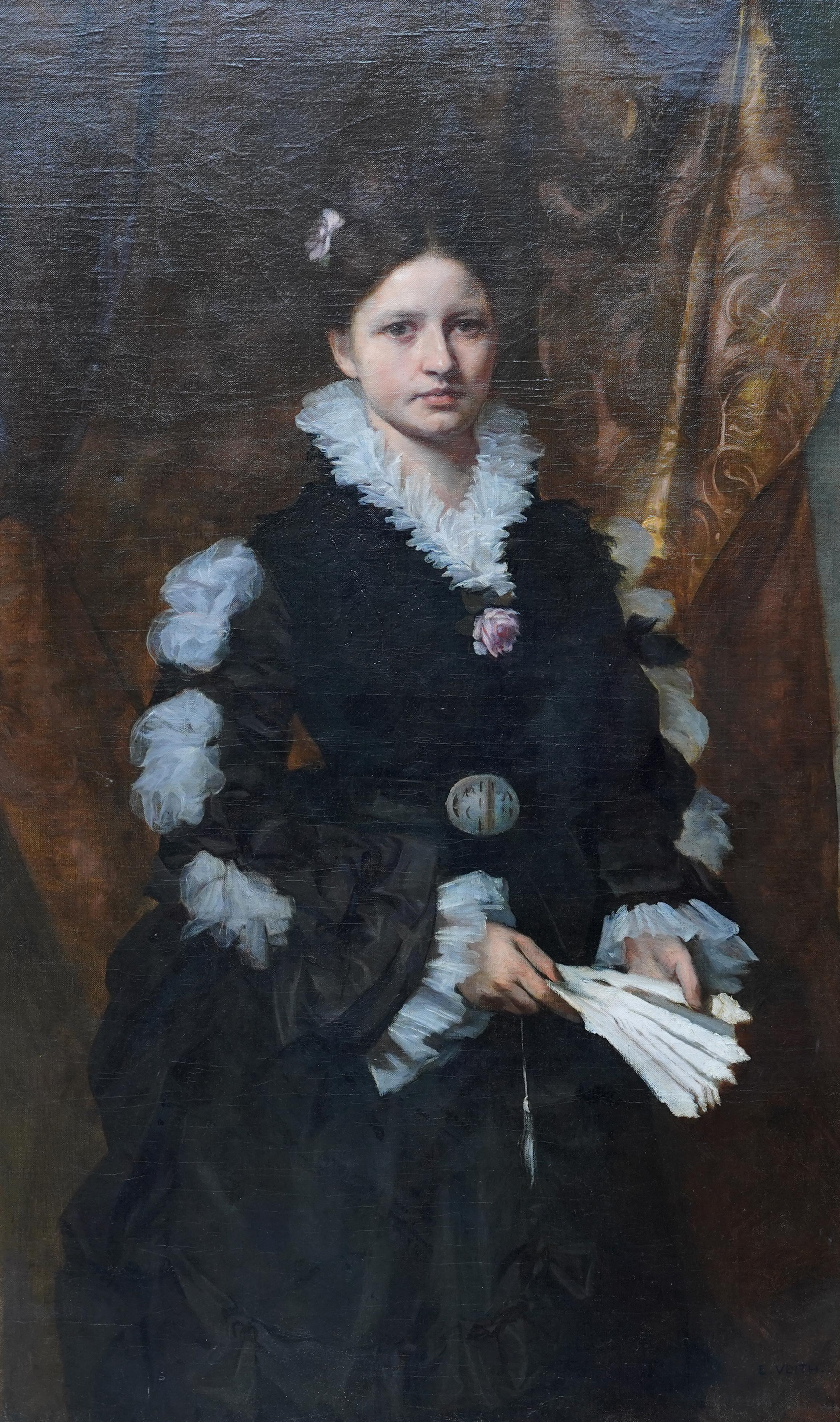 Eduard Veith - Portrait of an Elegant Lady - Austrian Symbolism 19th ...