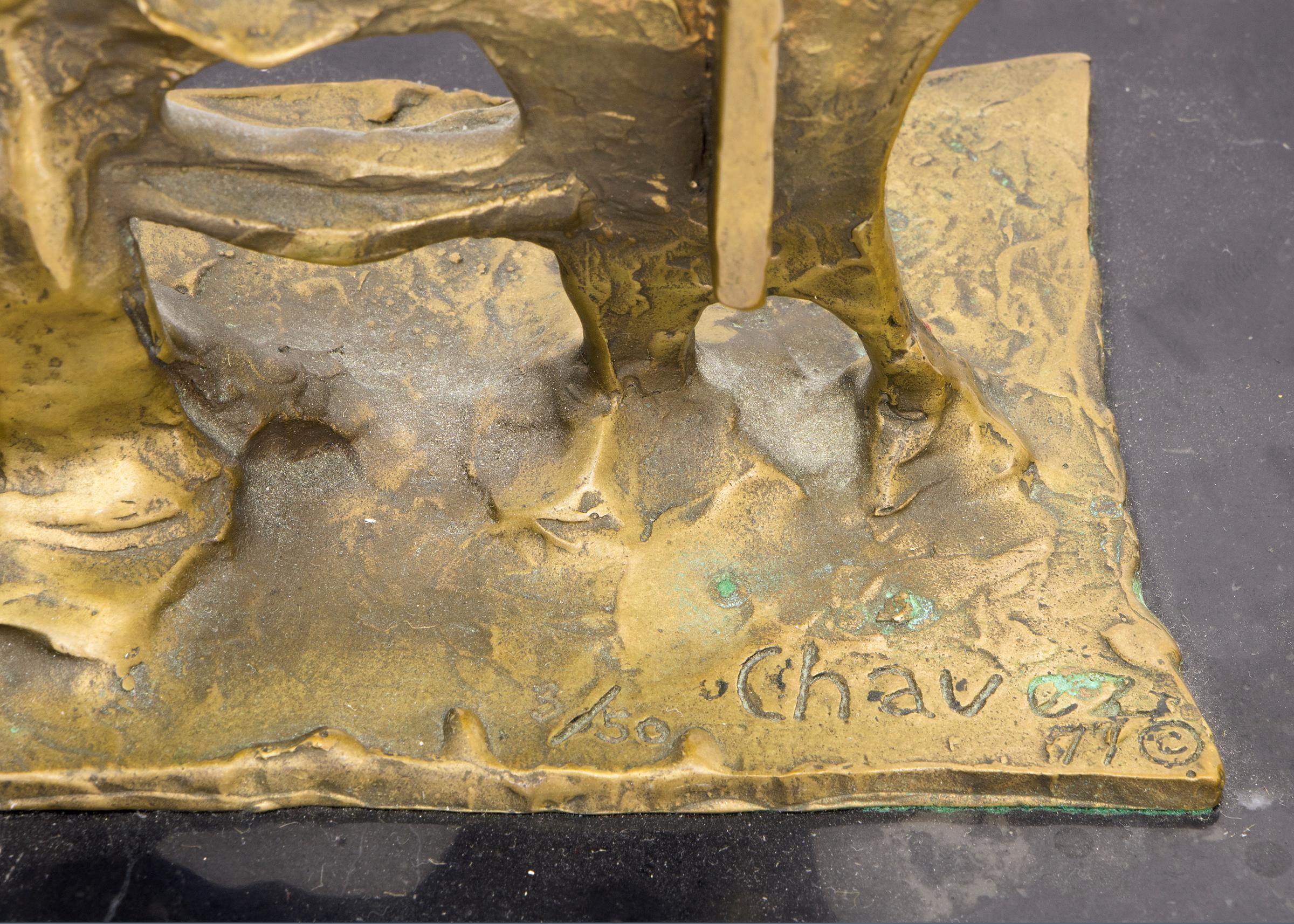 Eduardo Chavez Vintage 1977 Bronze Sculpture "Ouray" at 1stDibs ...