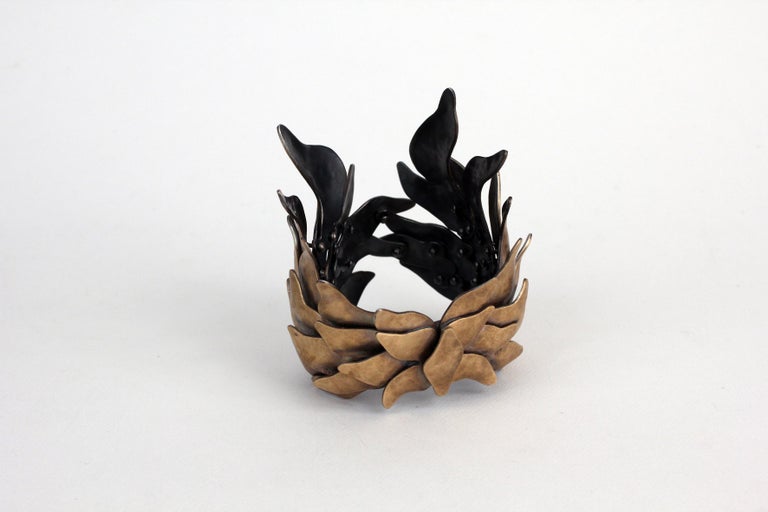 ROMOHERRERA, "Phoenix" bracelet in silver .950 and golden finish. For ...