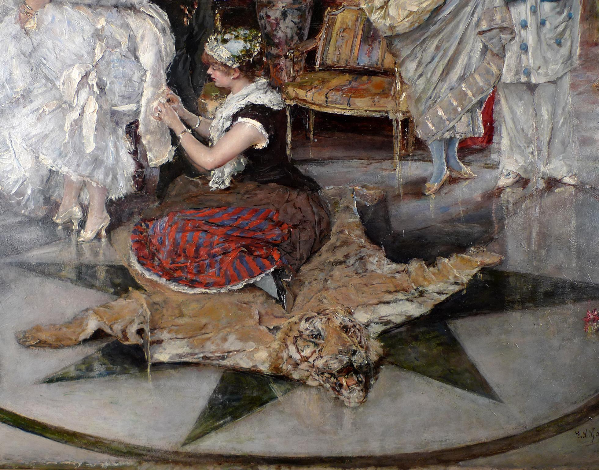 Eduardo Leon Garrido - "Before The Ball", 19th Century Oil on Wood ...