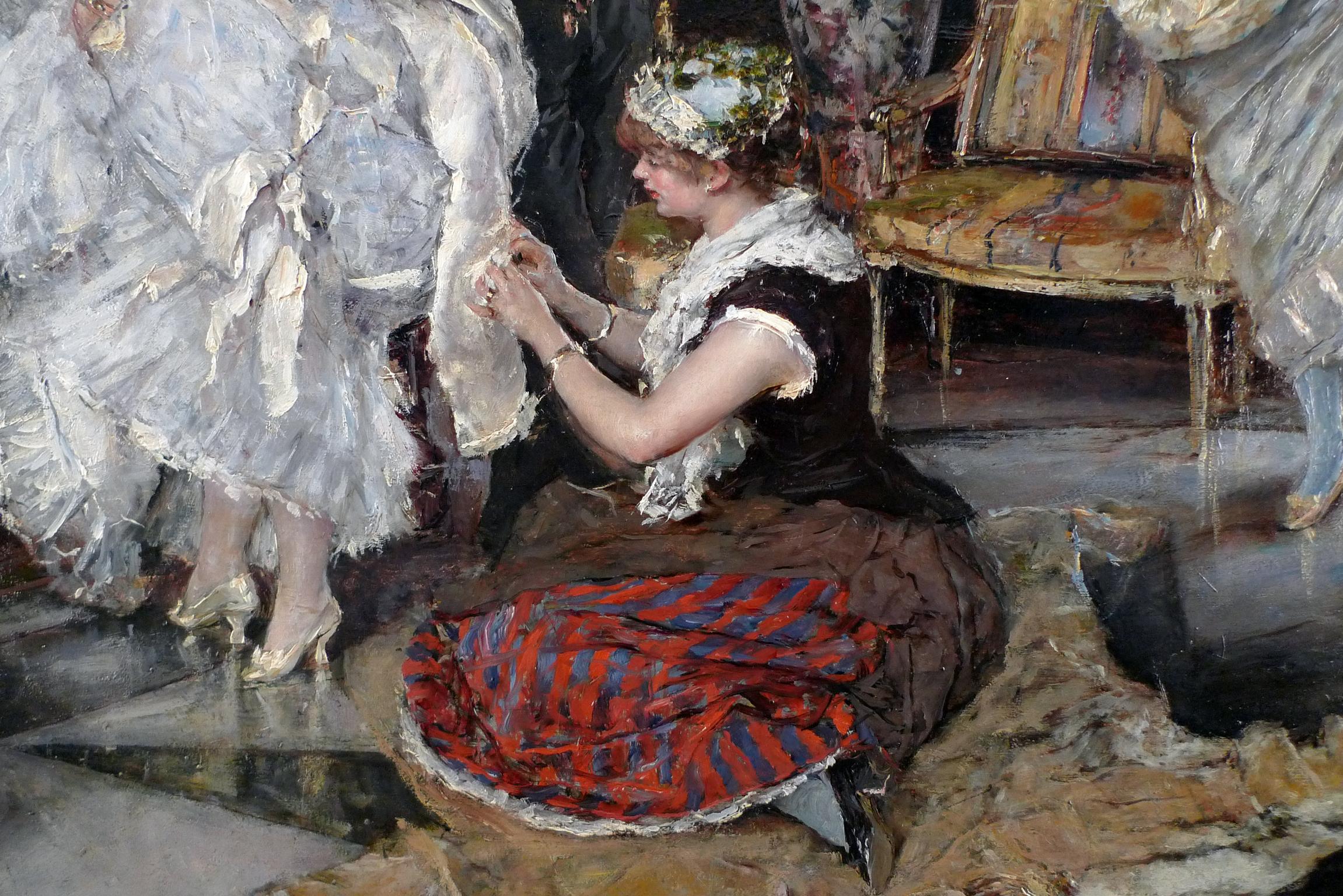 Eduardo Leon Garrido - "Before The Ball", 19th Century Oil on Wood ...