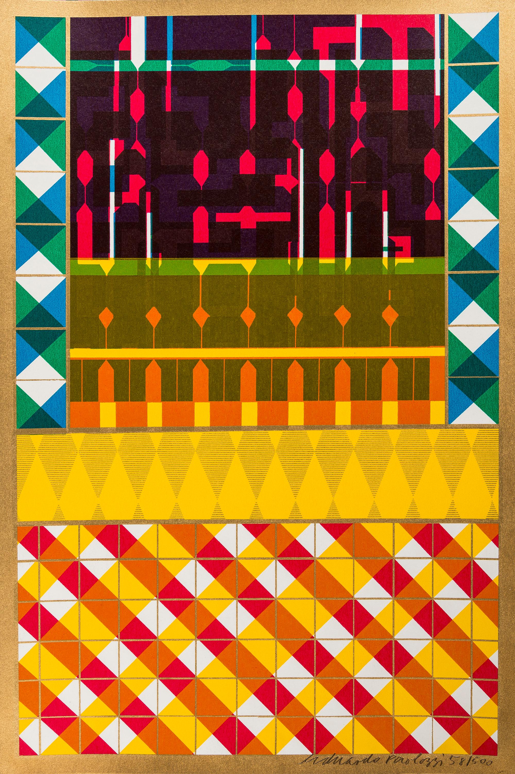 Eduardo Paolozzi - High Life -- Screen Print, Stripes, Patterns, Pop ...