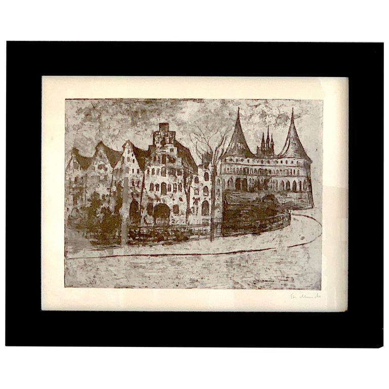 Edvard Munch, Lübeck, 1902, Lithograph at 1stDibs