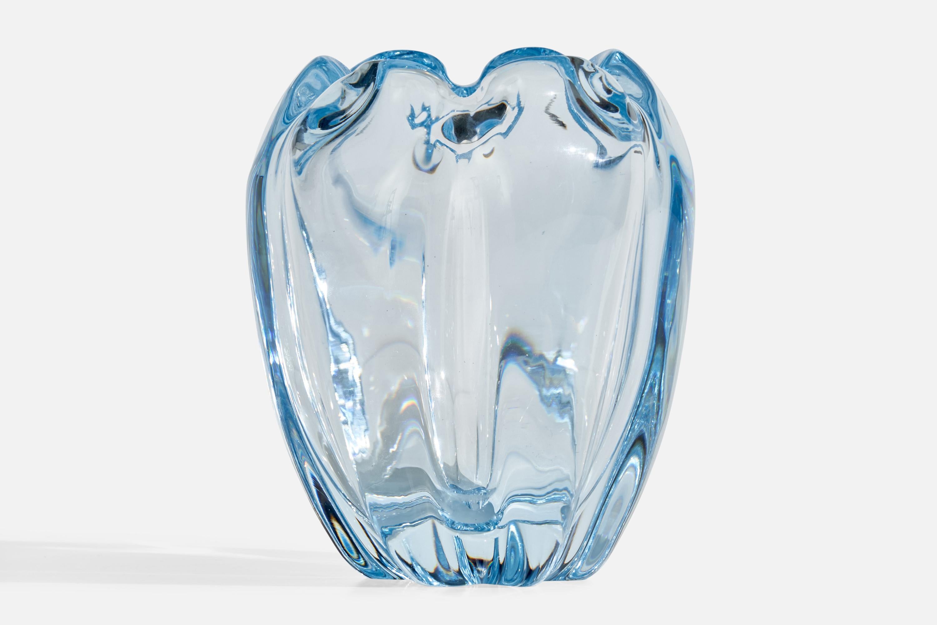 Edvin Öhrström, Vase, Glass, Sweden, 1940s For Sale at 1stDibs