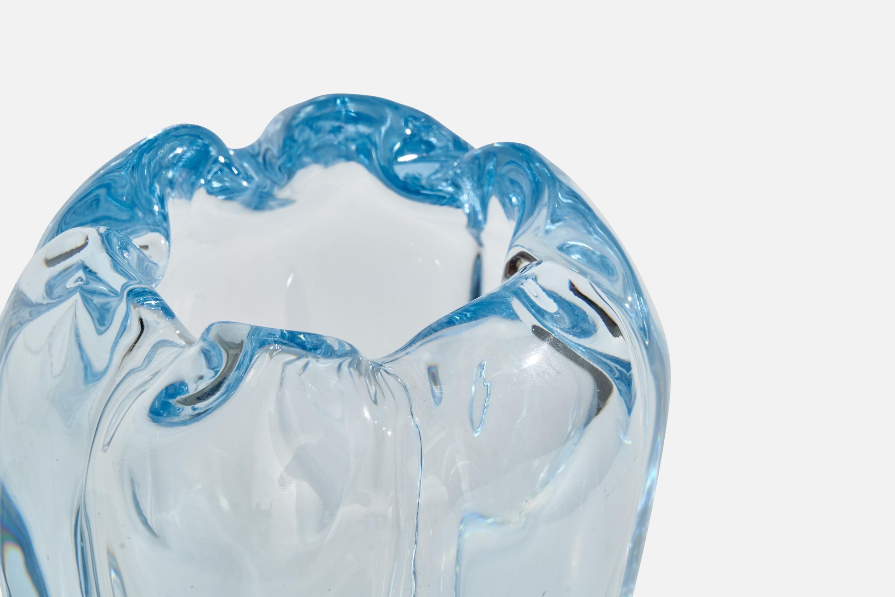 Edvin Öhrström, Vase, Glass, Sweden, 1940s For Sale at 1stDibs