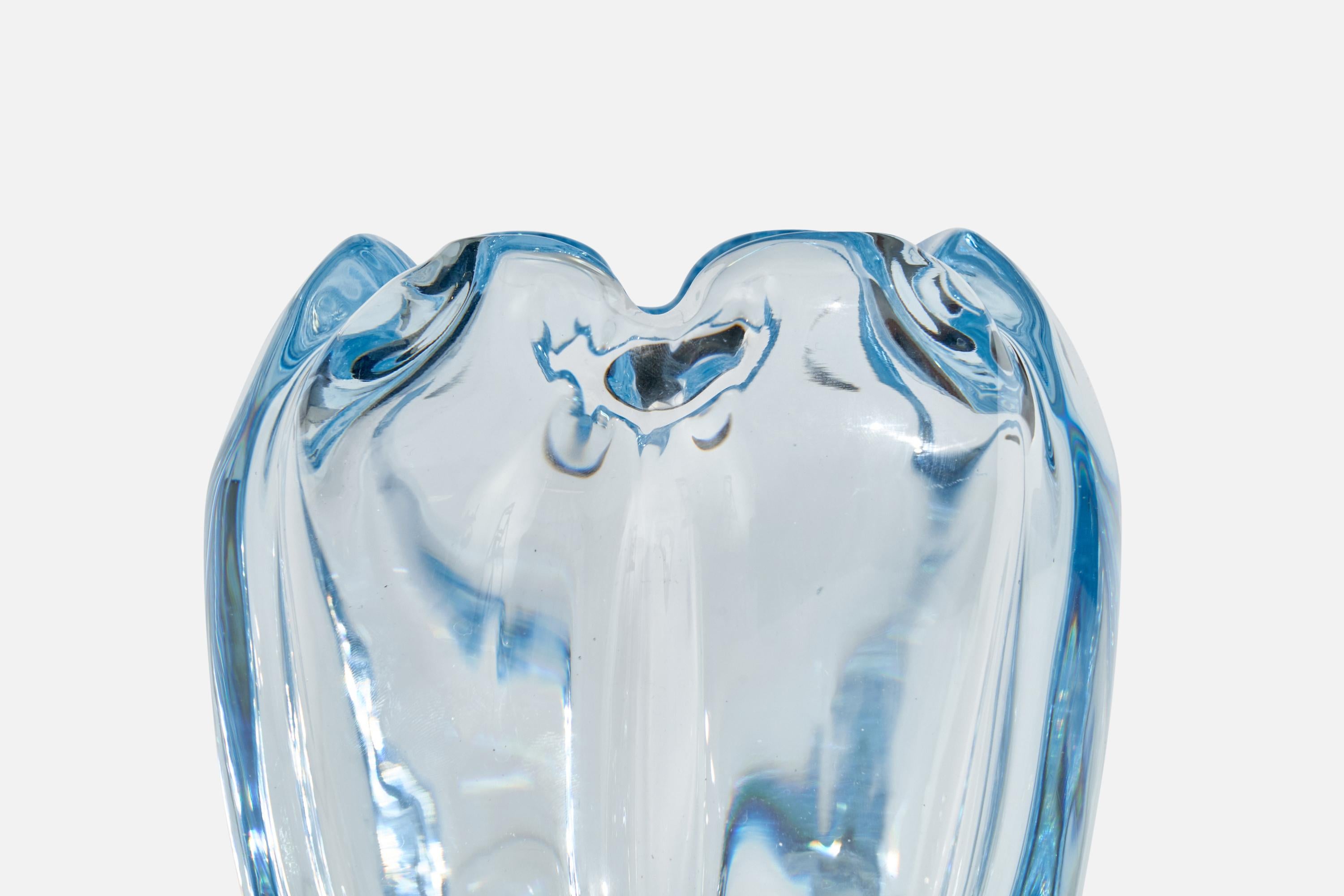 Edvin Öhrström, Vase, Glass, Sweden, 1940s For Sale at 1stDibs