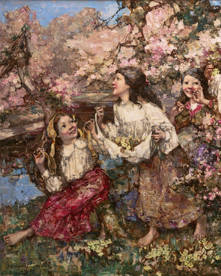 Edward Atkinson Hornel - A Spring Roundelay by Edward Atkinson Hornel ...