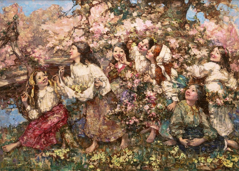 Edward Atkinson Hornel - A Spring Roundelay by Edward Atkinson Hornel ...