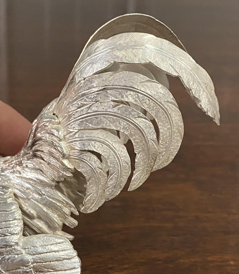 Edward Barnard Solid Sterling Silver Rooster Cockerel 50 Years Old ...