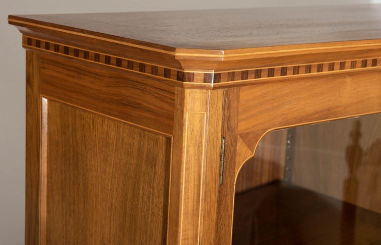 Edward Barnsley Walnut Bookcase with Glazed Doors, England, circa 1969 ...