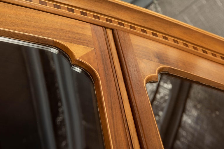 Edward Barnsley Walnut Bookcase with Glazed Doors, England, circa 1969 ...