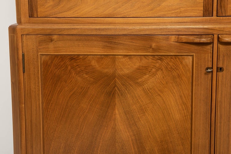Edward Barnsley Walnut Bookcase with Glazed Doors, England, circa 1969 ...