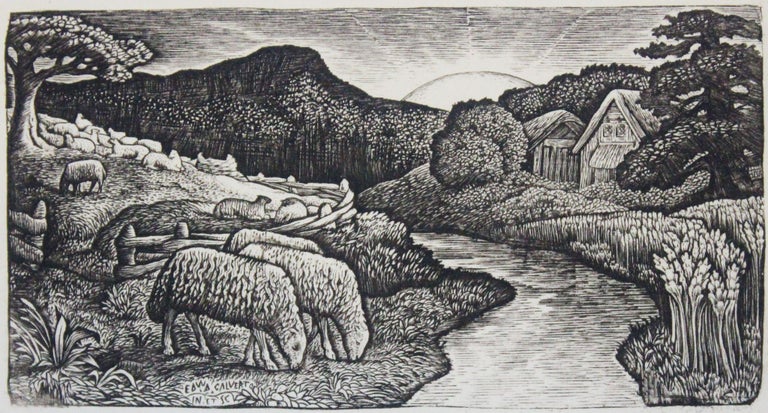 Edward Calvert - The Sheep of his Pasture For Sale at 1stDibs