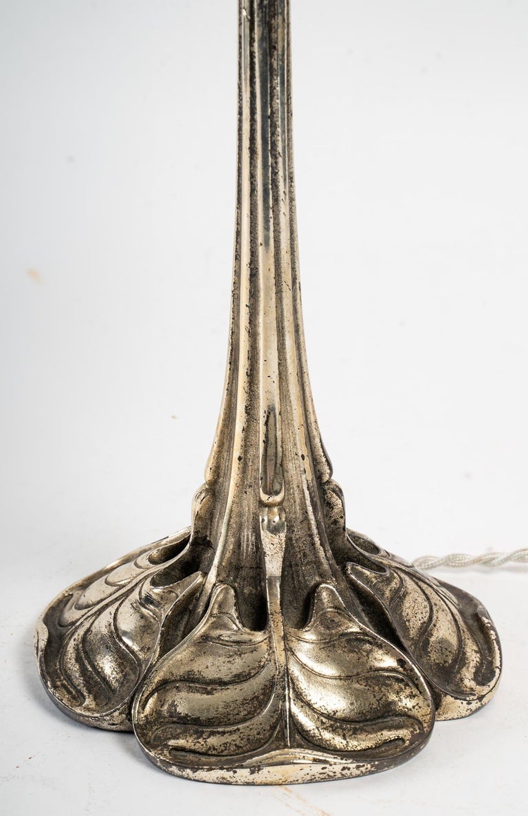 Edward Colonna's Lamp in Silvered Bronze at 1stDibs