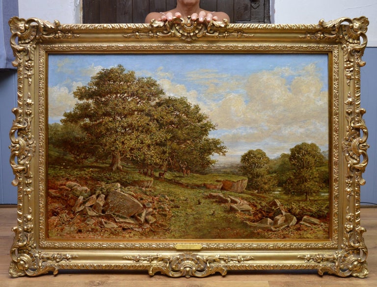 Edward Davies - Bradgate Park, Leicestershire - 19th Century Oil ...