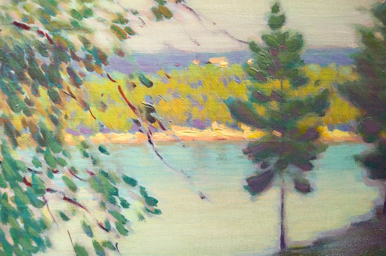 Edward Dufner - American Impressionist Landscape with female figures ...