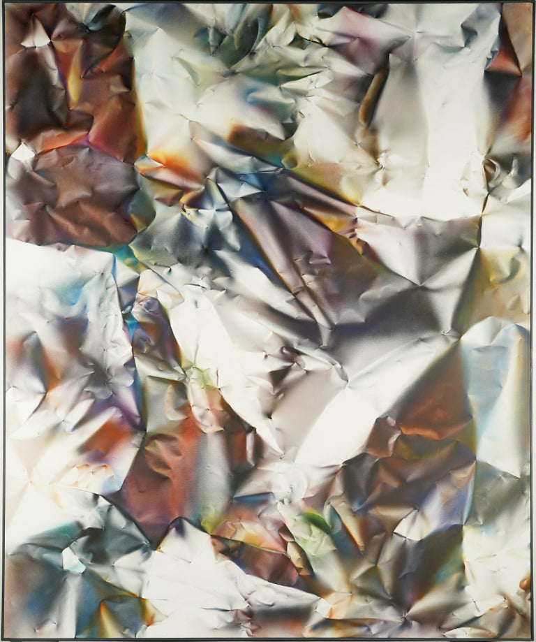 Edward Evans - Huge Vintage American Modernist Abstract Illusionist ...