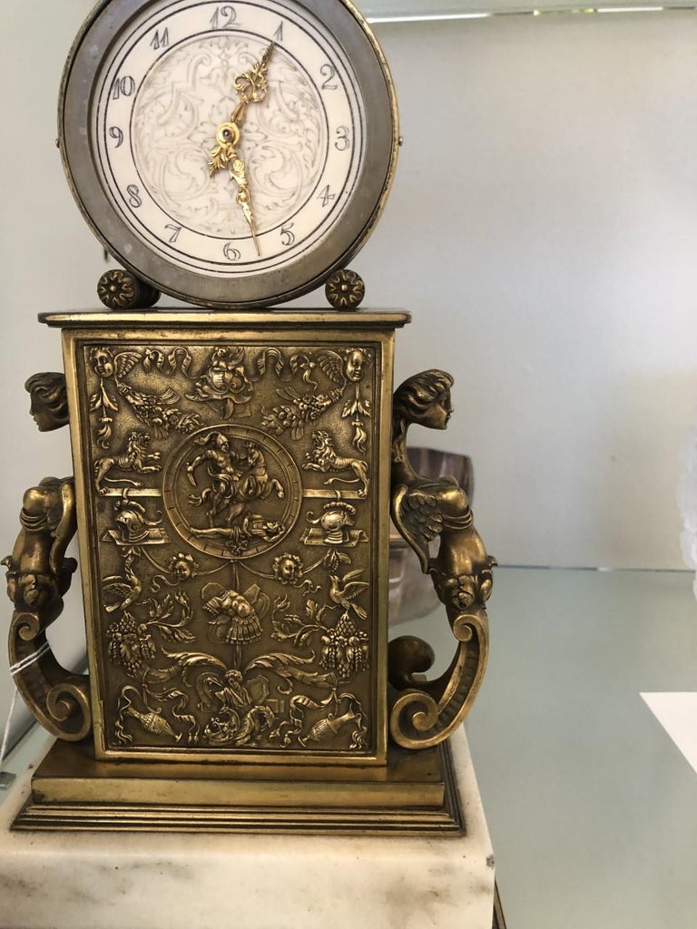 Edward F. Caldwell and Co. Metal Table Clock For Sale at 1stDibs