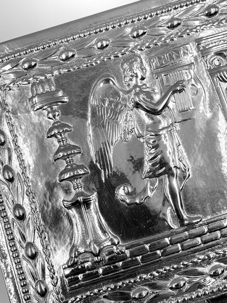 Edward F. Caldwell Neoclassical Style Silvered Bronze Box, Angels ...