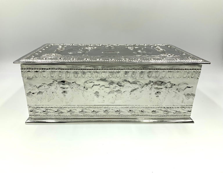 Edward F. Caldwell Neoclassical Style Silvered Bronze Box, Angels ...