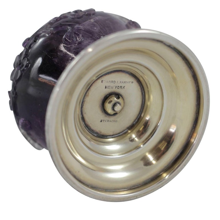 Edward Farmer Amethyst, Jade and Sterling Inkwell For Sale at 1stDibs ...