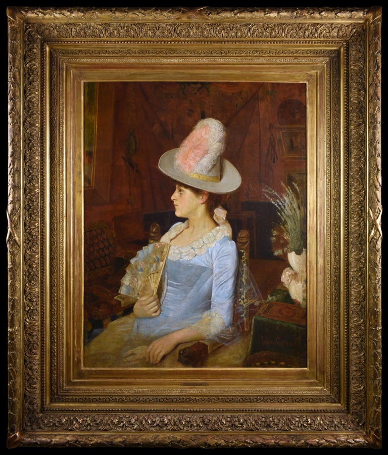 Edward Grenet - Portrait of an American Lady by the early Texas painter ...
