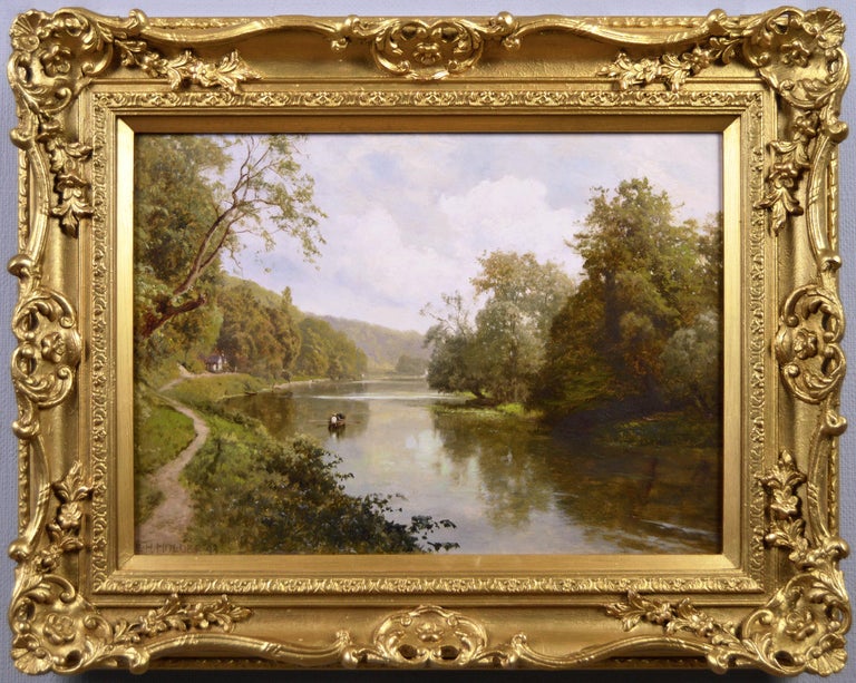 Edward Henry Holder - 19th Century landscape oil painting of the river ...
