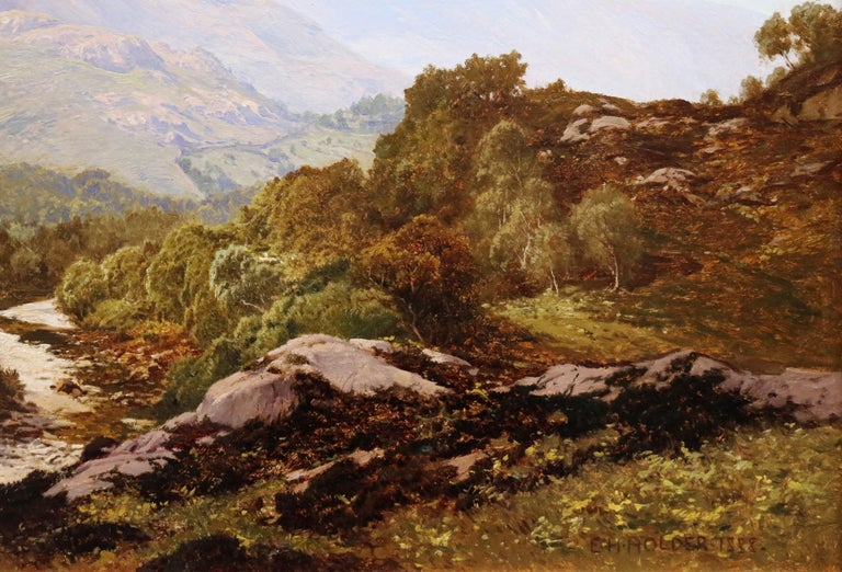 Edward Henry Holder - 19th Century Welsh Landscape Oil Painting of ...