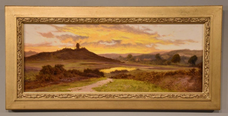Edward Henry Holder - Oil Painting by Edward Henry Holder "Reigate Hill ...
