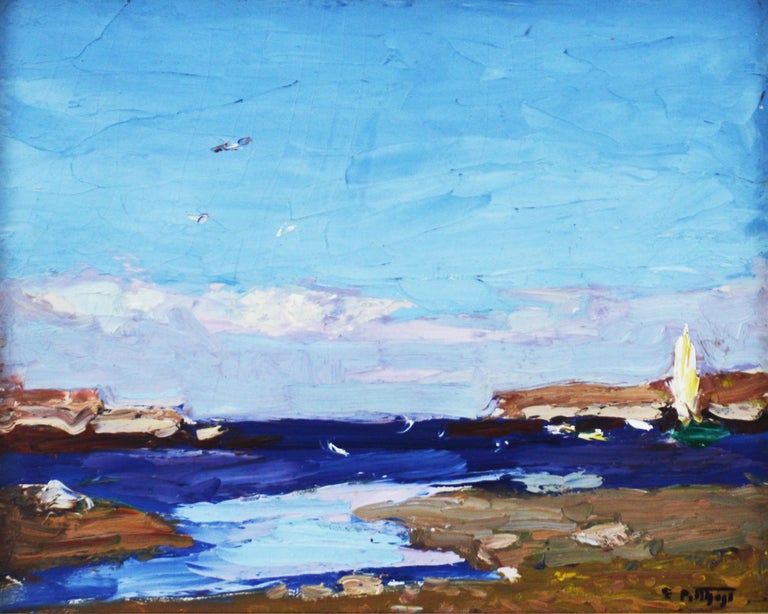 Edward Henry Potthast - By the Shore, Painting For Sale at 1stdibs