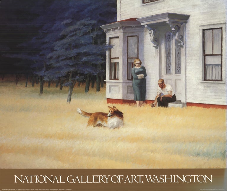 Edward Hopper - EDWARD HOPPER Cape Cod Evening 27" x 32" Poster 1986 ...