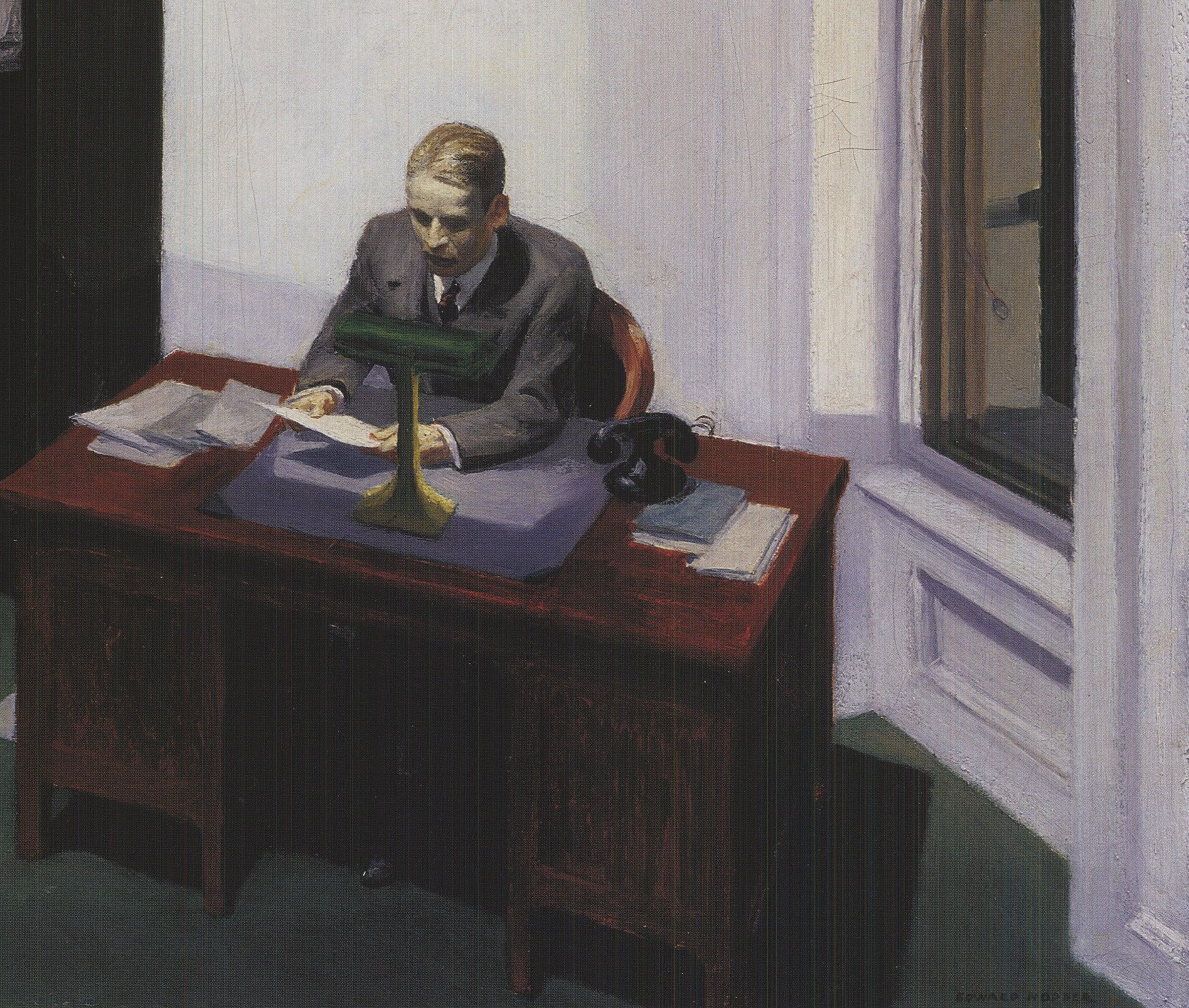 Edward Hopper 'Office at Night' 2009- Offset Lithograph For Sale at 1stDibs