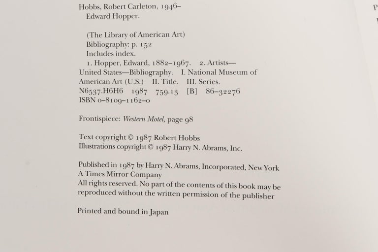 Edward Hopper Art Book For Sale at 1stDibs | edward hopper books
