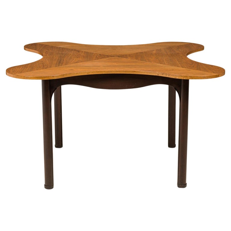 Edward J Wormley for Dunbar Furniture Co. Bleached Rosewood Clover Game ...