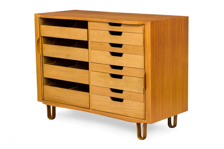 Edward J Wormley for Dunbar Furniture Co. Two Section Walnut Chest For ...