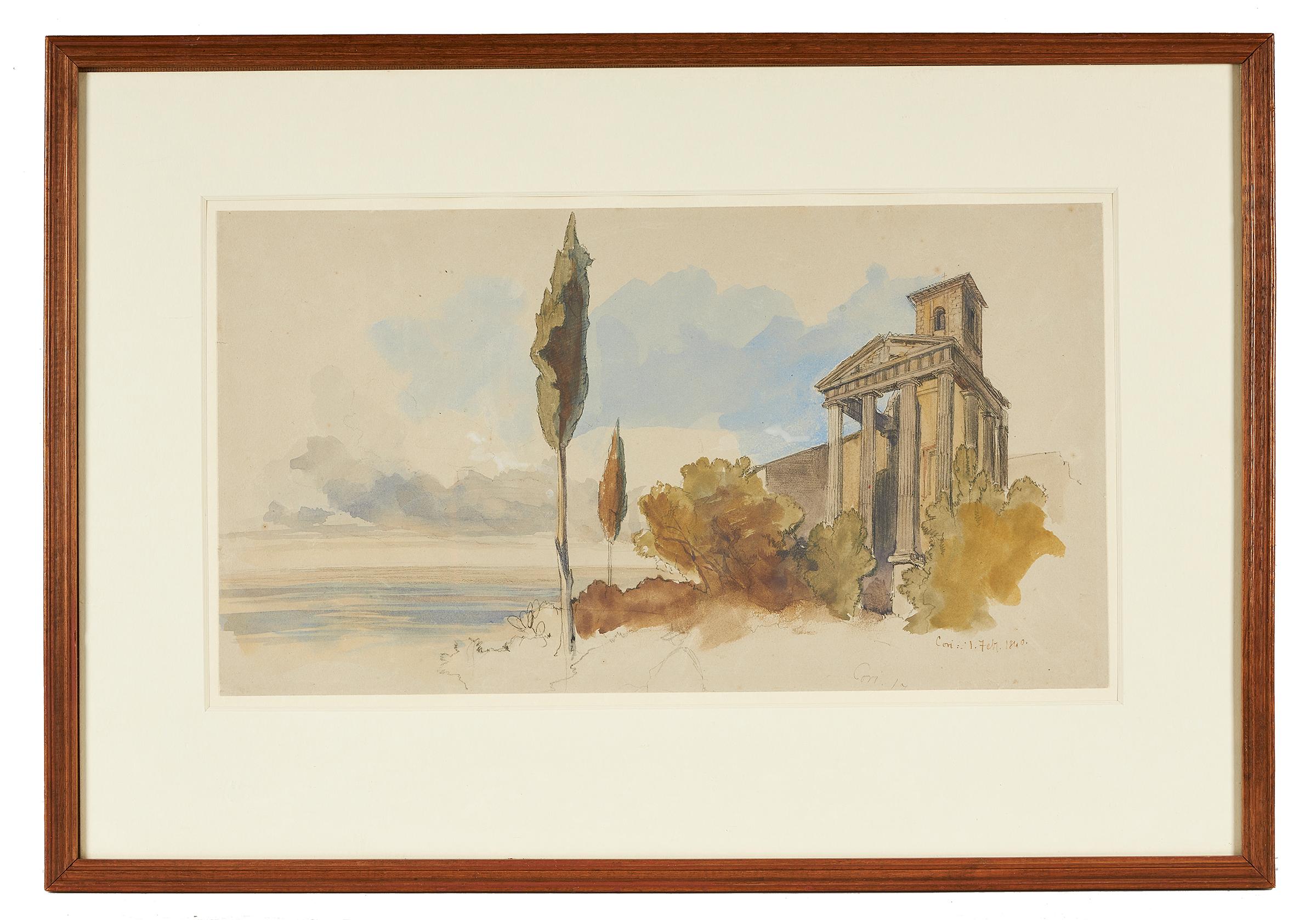 Edward Lear Watercolour from Rome, circa 1840 For Sale at 1stDibs ...