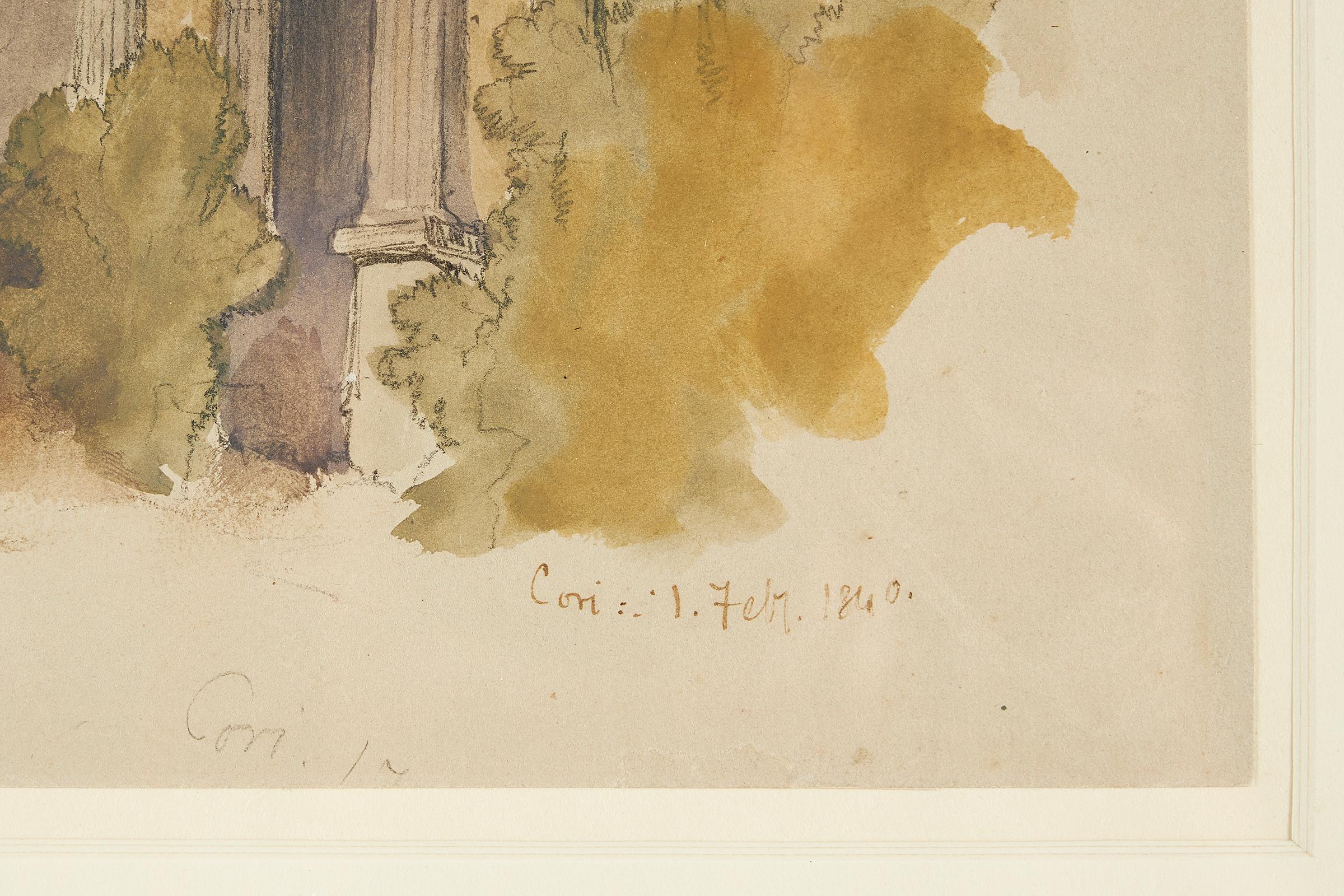 Edward Lear Watercolour from Rome, circa 1840 For Sale at 1stDibs ...