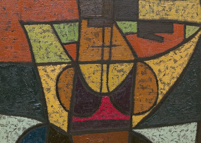 Edward Marecak - The Argument, 1950s Abstract Figurative Painting ...