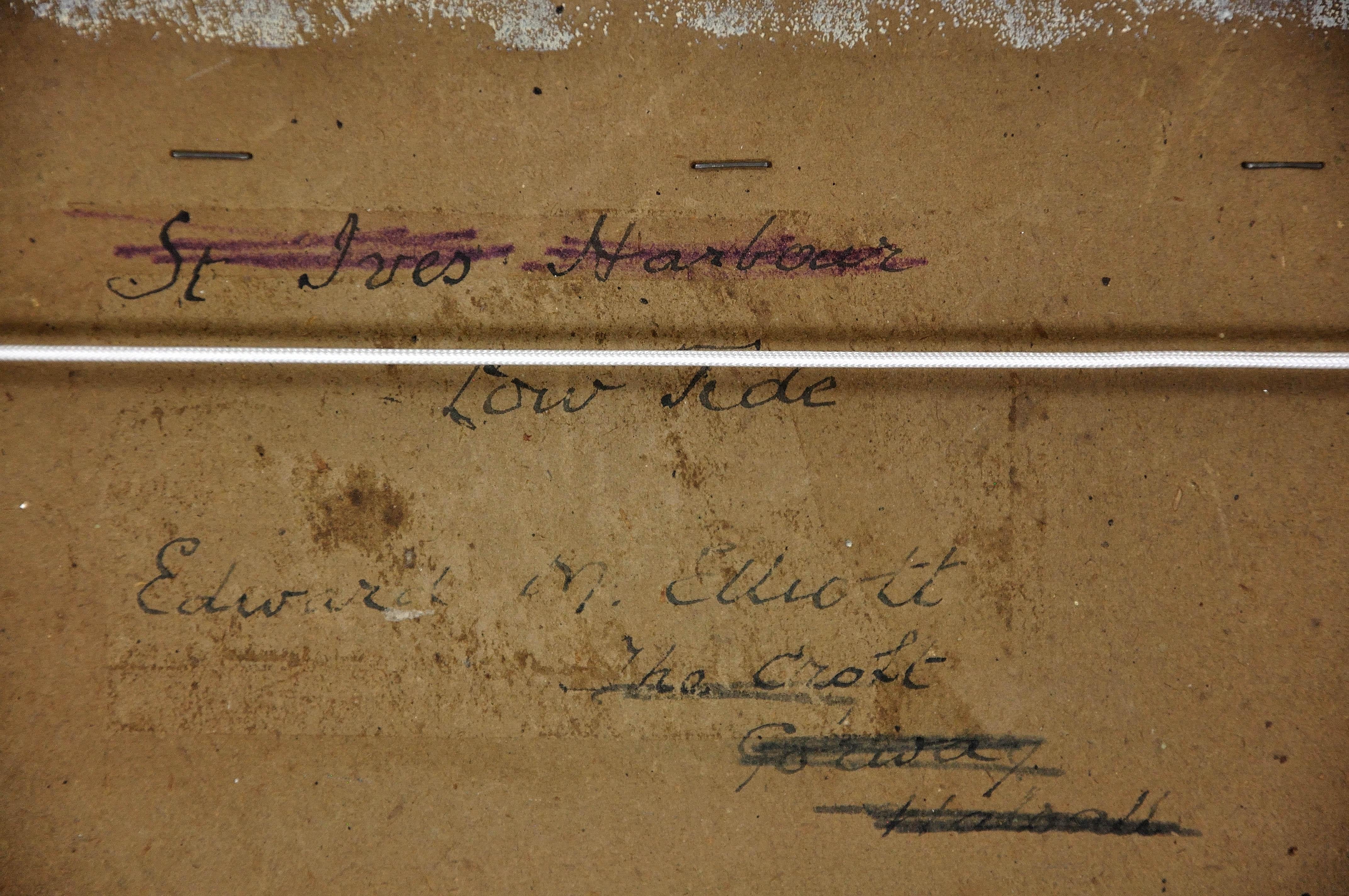 Edward Matthew Elliott - St Ives Harbor at Low Tide. Smeaton’s Pier ...