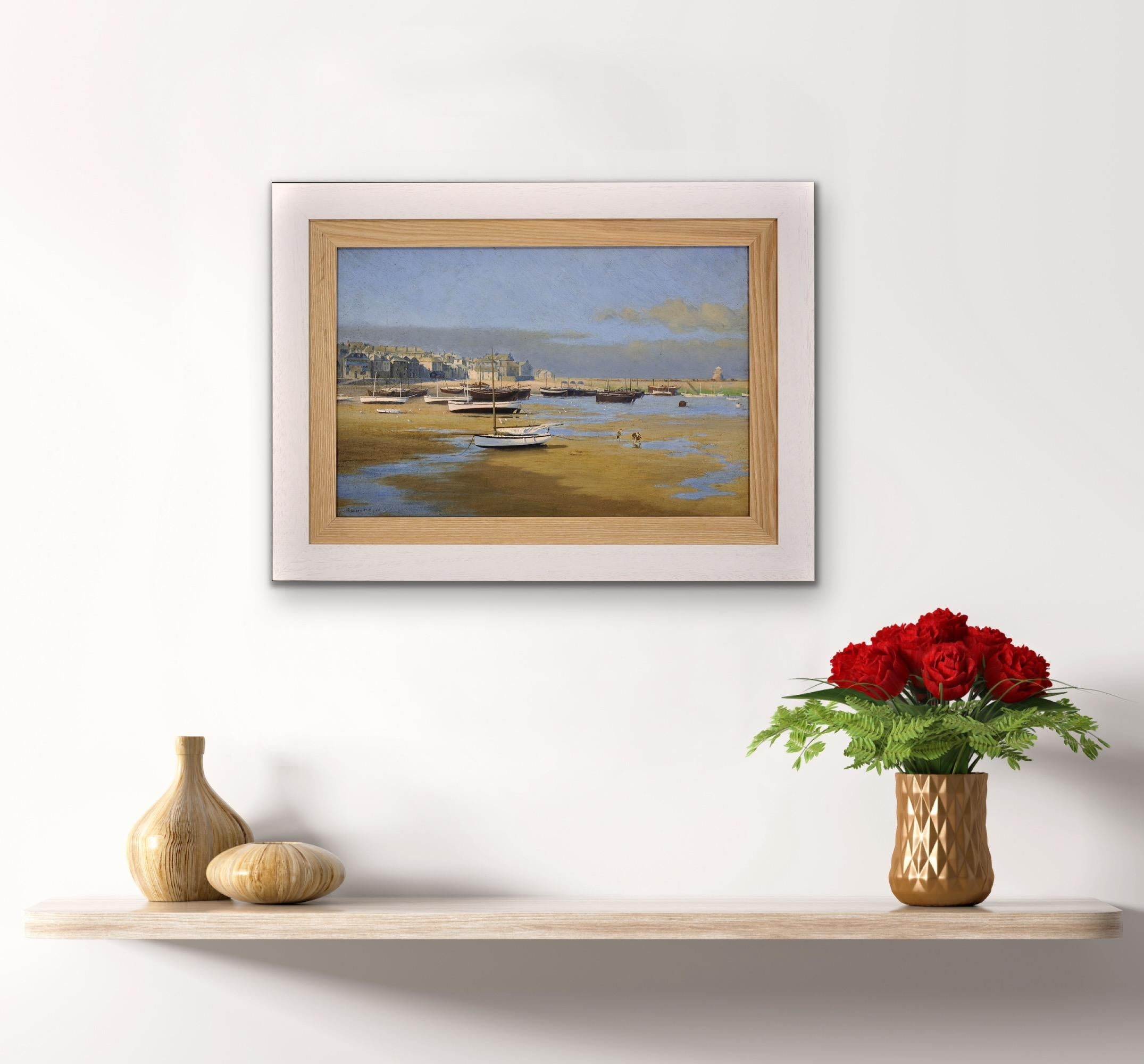 Edward Matthew Elliott - St Ives Harbor at Low Tide. Smeaton’s Pier ...