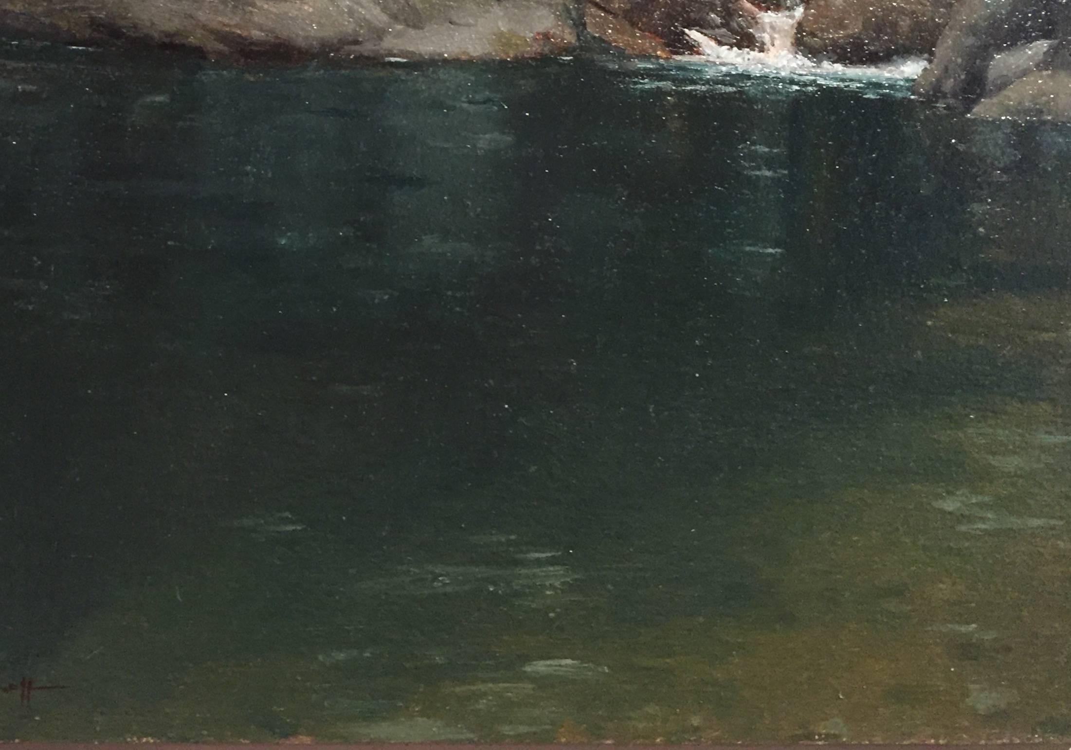 Edward Minoff - Emerald Pool - realistic water oil painting For Sale at ...