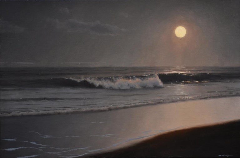 Edward Minoff - Full Moon Over the Ocean For Sale at 1stDibs