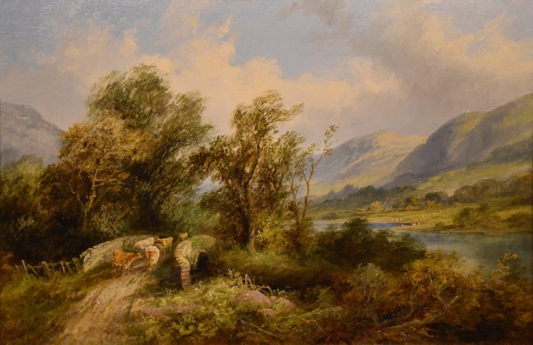Edward Partridge - Oil Painting by Edward Partridge "Cattle Grazing ...