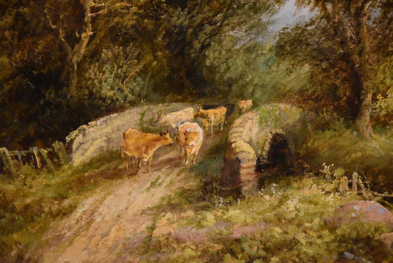 Edward Partridge - Oil Painting by Edward Partridge "Cattle Grazing ...