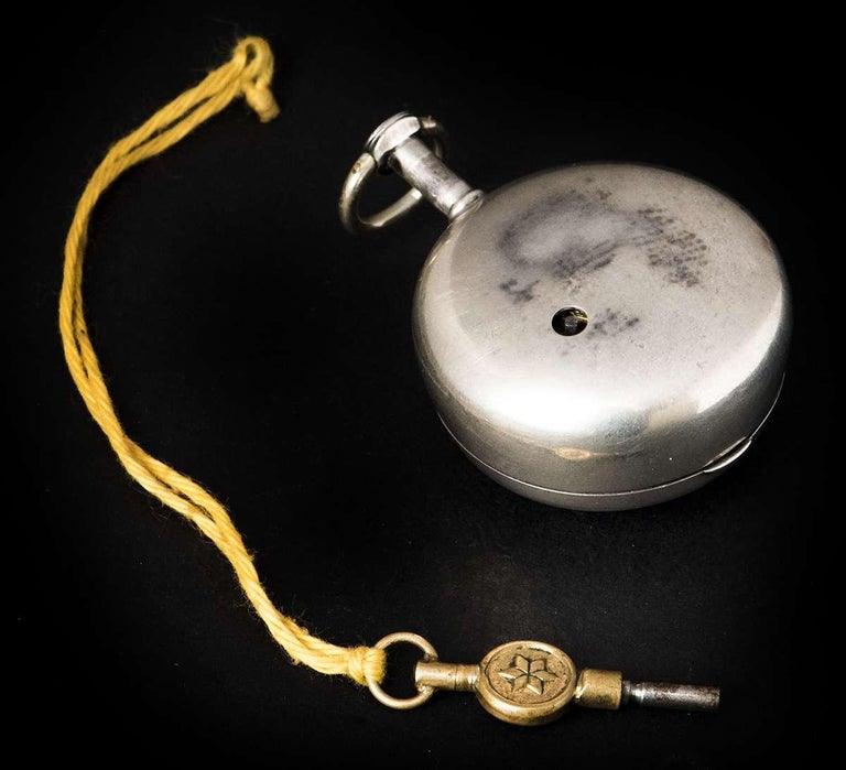 Edward Prior Rare Vintage Silver Triple Case Pocket Watch White Enamel ...