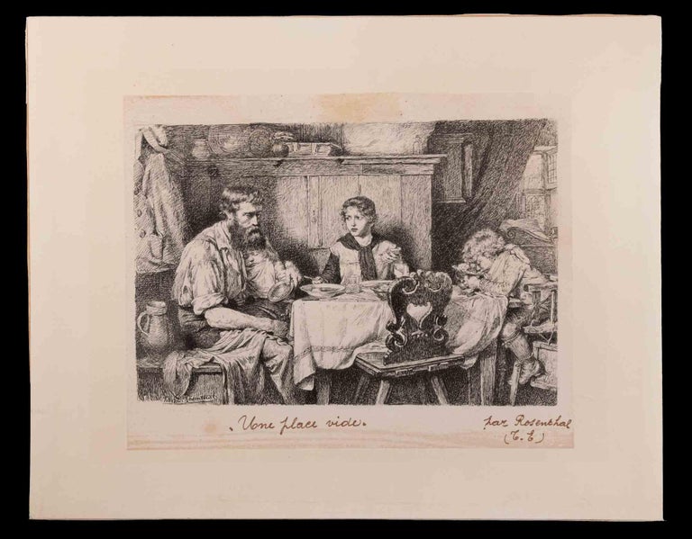 Edward Rosenthal - Une Place Vide - Original Etching by Edward ...