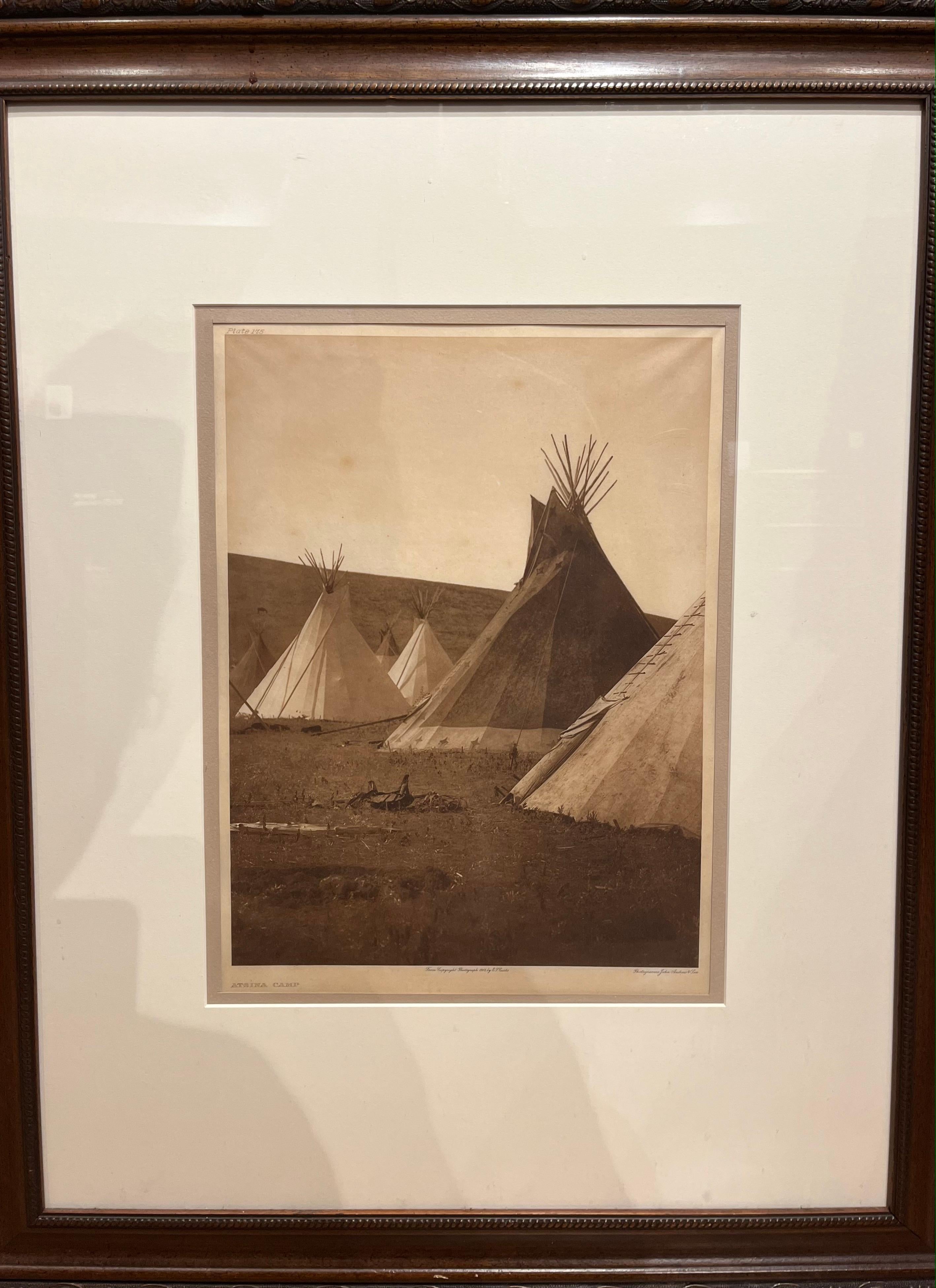 Edward Sheriff Curtis - Plate 175 Atsina Camp For Sale at 1stDibs
